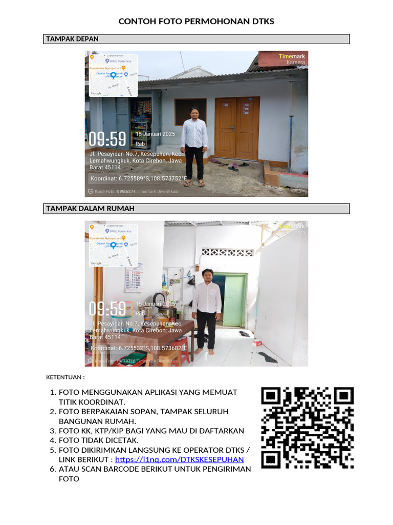 Contoh Permohonan DTKS | PDF