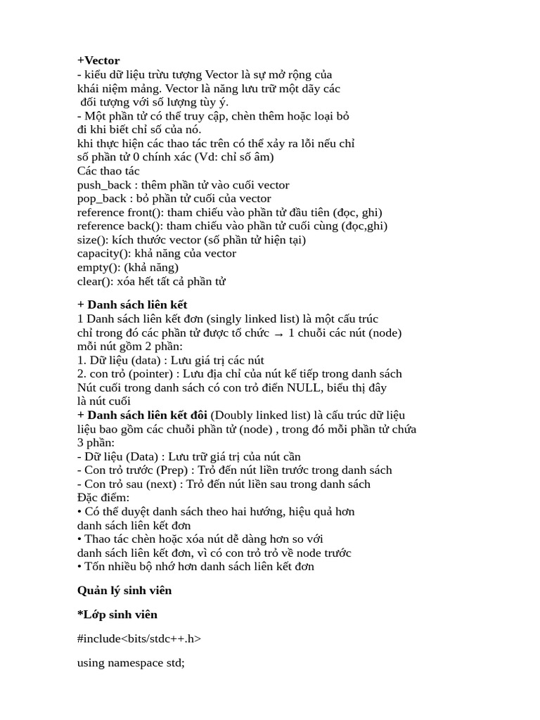 Vecto List Quanlysinhvien | PDF