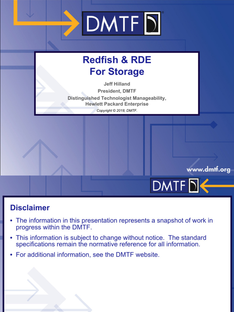 DMTF-Redfish and RDE RedfishDeviceEnablement SDC 2018 | PDF | Computer ...