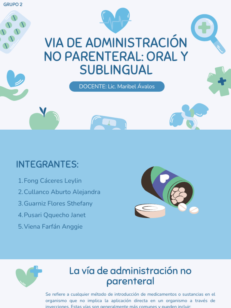 Via Oral y Sublingual | PDF | Medicamentos con receta | Tableta (Farmacia)