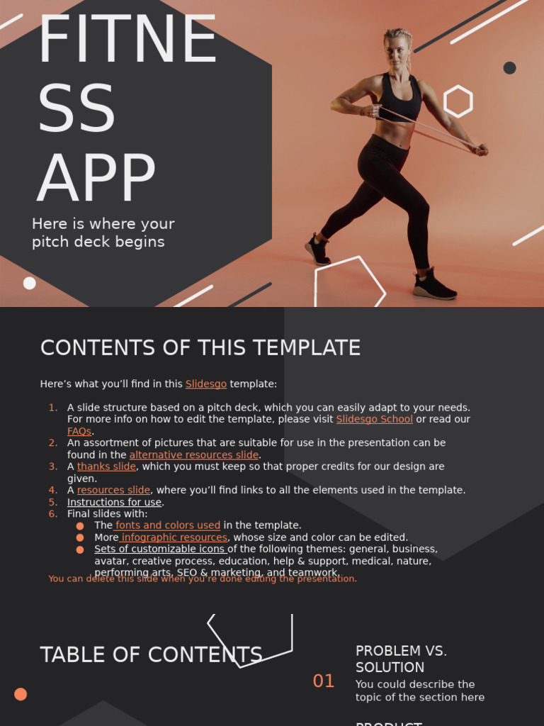 Fitness App Pitch Deck by Slidesgo | PDF | Planets | Saturn