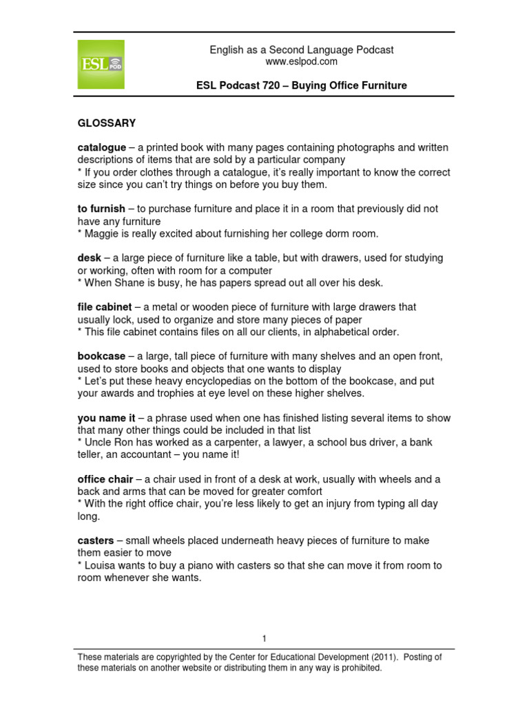 ESLPod - 720 - Guide (WWW - Languagecentre.ir) | PDF | Desk | Computer File