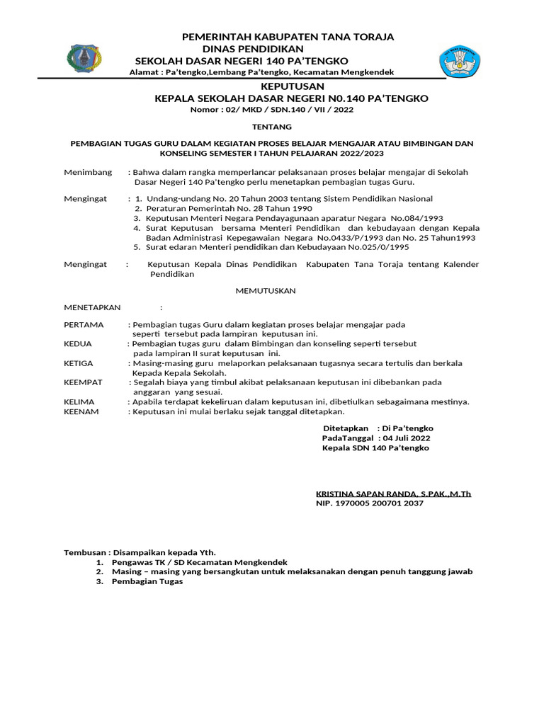 Pemb - Tugas T.A 2022-2023 | PDF