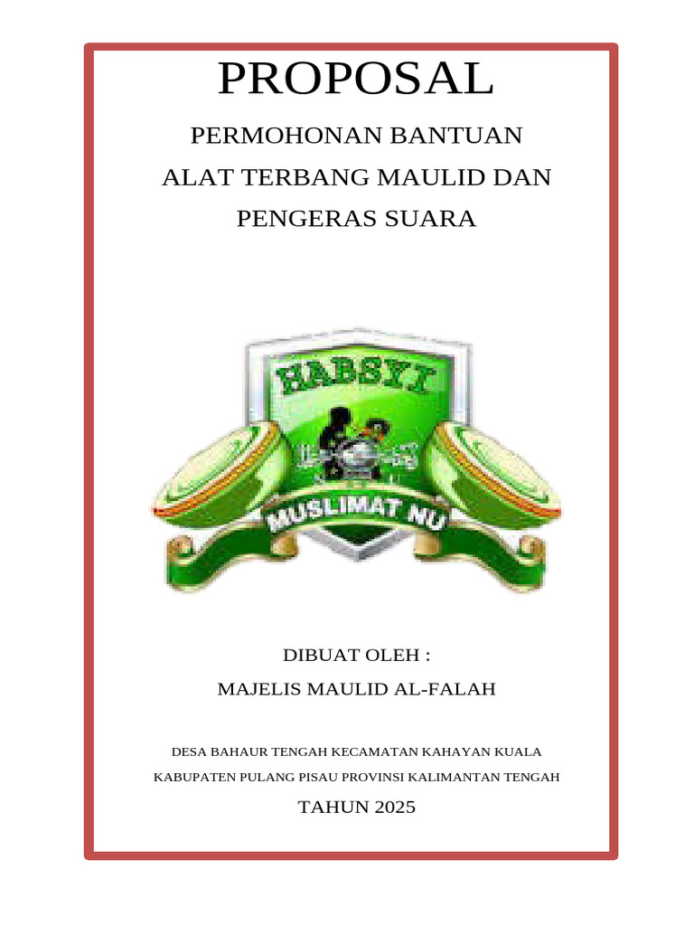 Proposal Alat Hadrah 2025 Laki - Laki | PDF