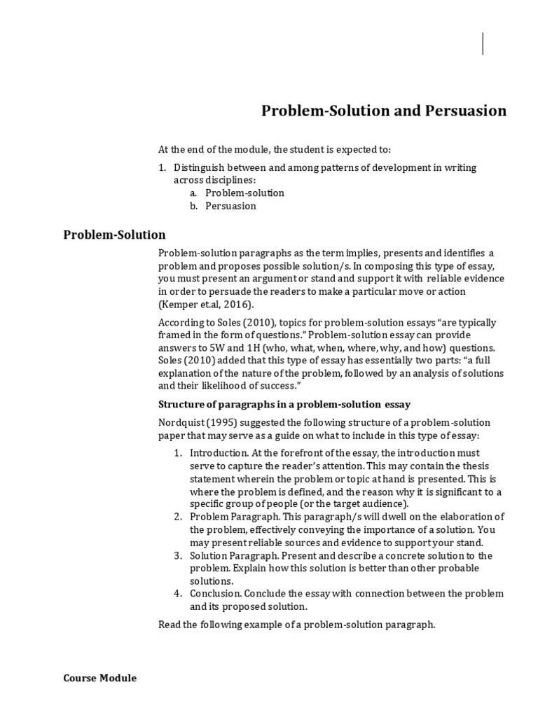 Week 006-Course Module-Problem Solution Persuasion | PDF | Cannabis ...