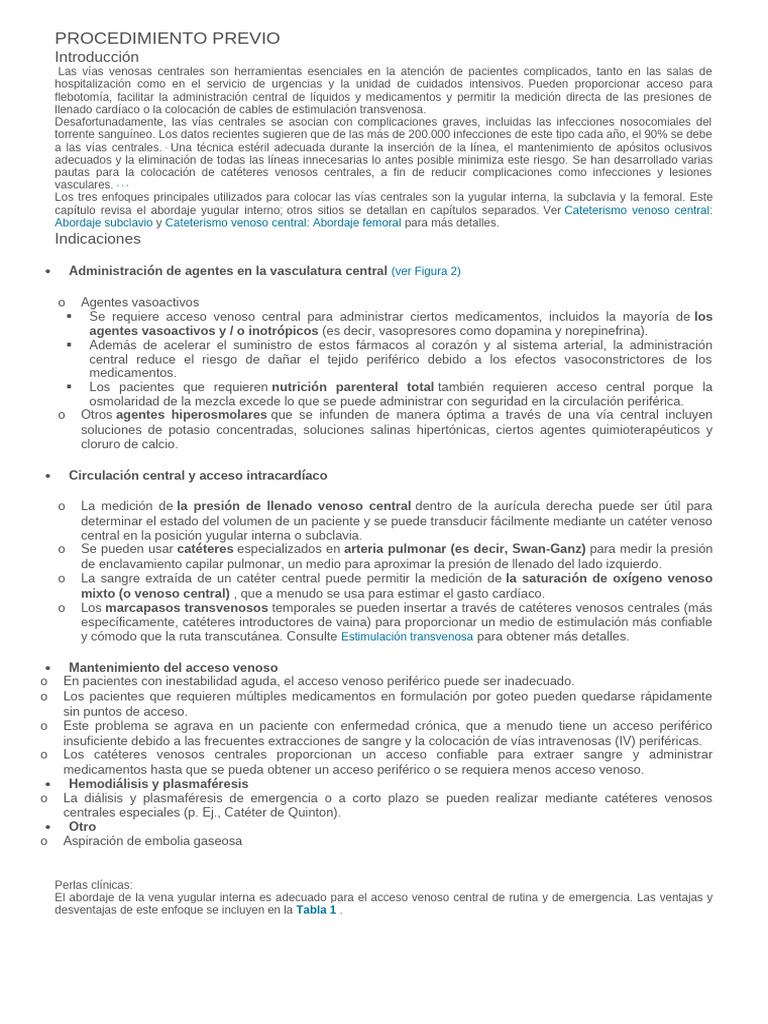 Cateter Venoso Central Yugular | PDF | Terapia intravenosa ...