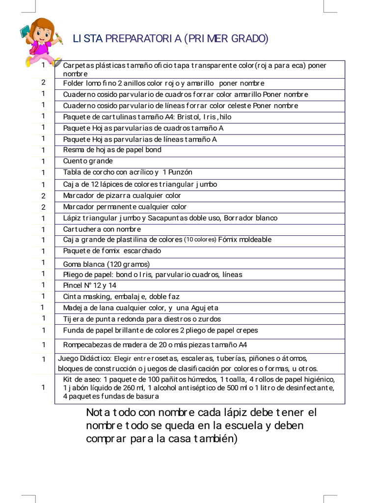 Li Sta: Preparatori A (Pri Mer Grado) | PDF