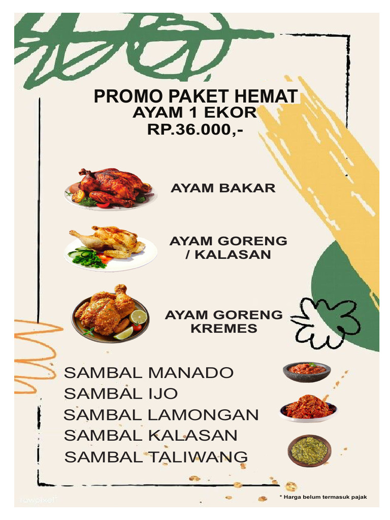 draft spanduk AYAM GORENG | PDF