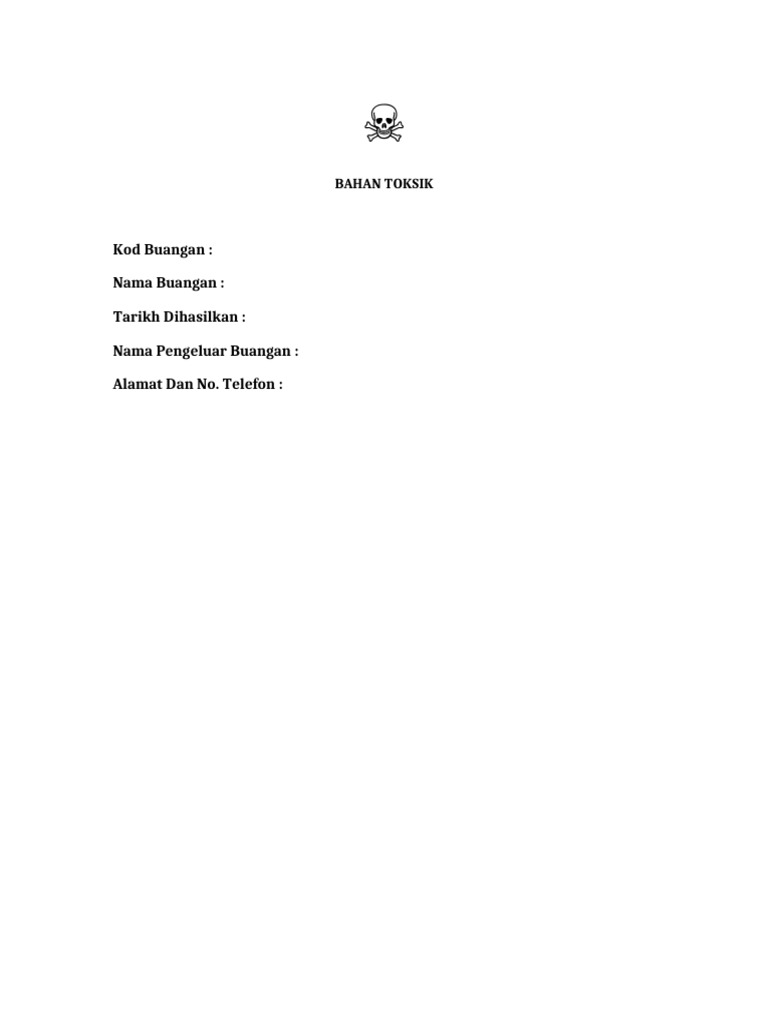 SW204 Label Format Malay | PDF