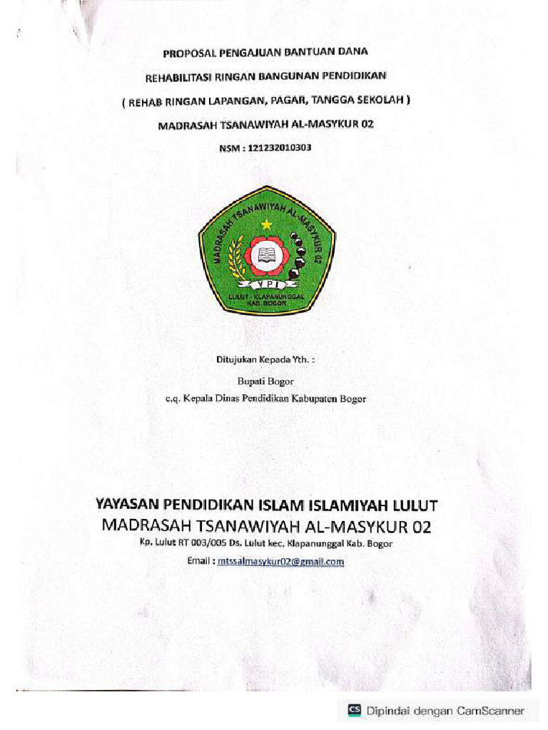 PROPOSAL REHAB RUNGAN MTS 2026 - Compressed | PDF