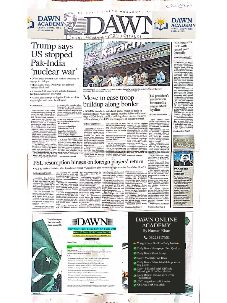 Dawn Newspaper 13 May 2025 | PDF