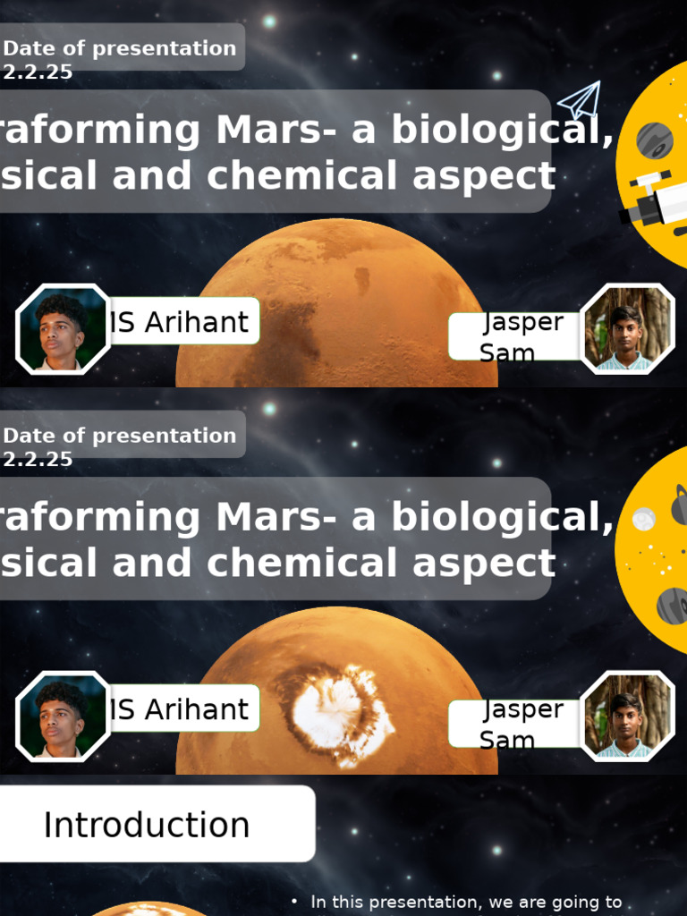 Terraforming Mars - A Bio, Che and Phy Way | PDF | Mars | Atmosphere