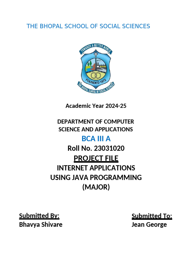 Front Page Editable For You College | PDF