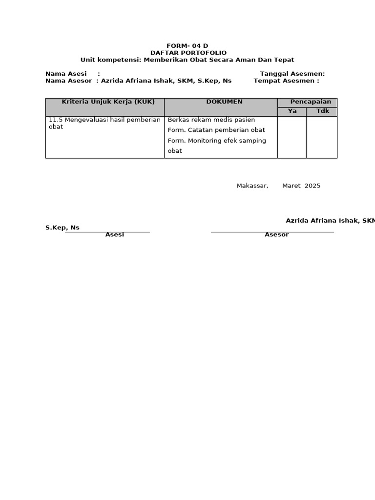 FORM-04 D Portofolio EK11 | PDF