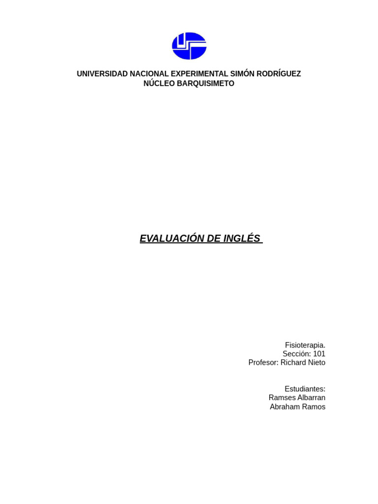 Inglés Ramses Albarran Abraham Ramos | PDF | Sustantivo | Verbo