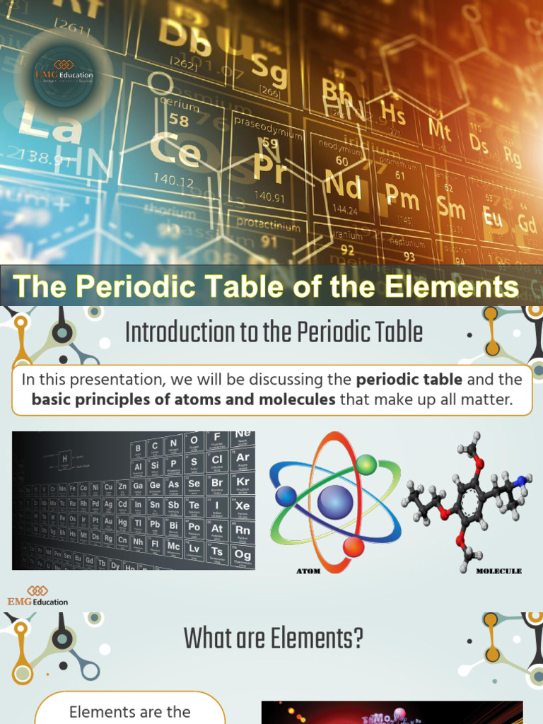 Grade9 - Week 2-Periodic Table-1 | PDF | Atoms | Chemistry