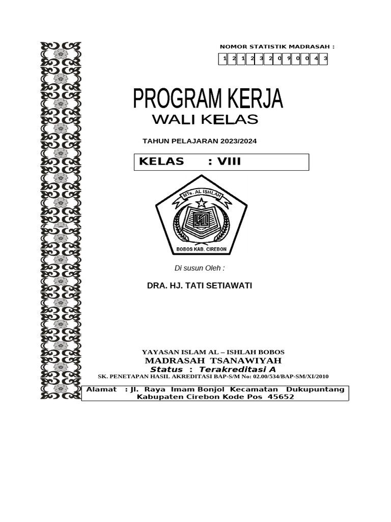 Prog - Wali Kls. VIII-A | PDF