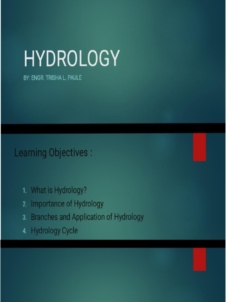 Hydrology Introduction | PDF
