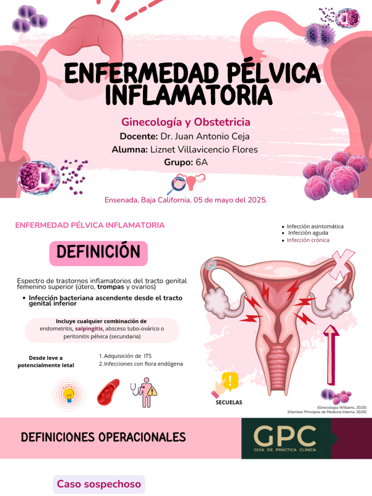 ENFERMEDAD PELVICA INFLAMATORIA - Villavicencio | PDF | Ginecología | Medicina CLINICA