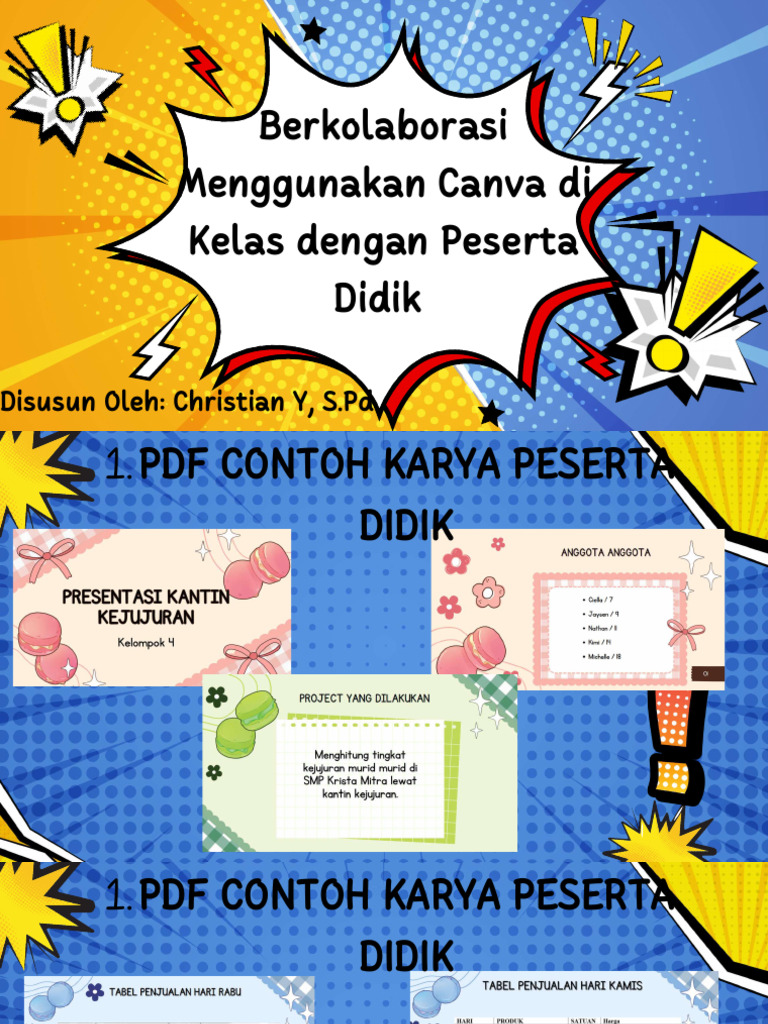 Berkolaborasi Menggunakan Canva Di Kelas Dengan Peserta Didik (1) - Compressed | PDF
