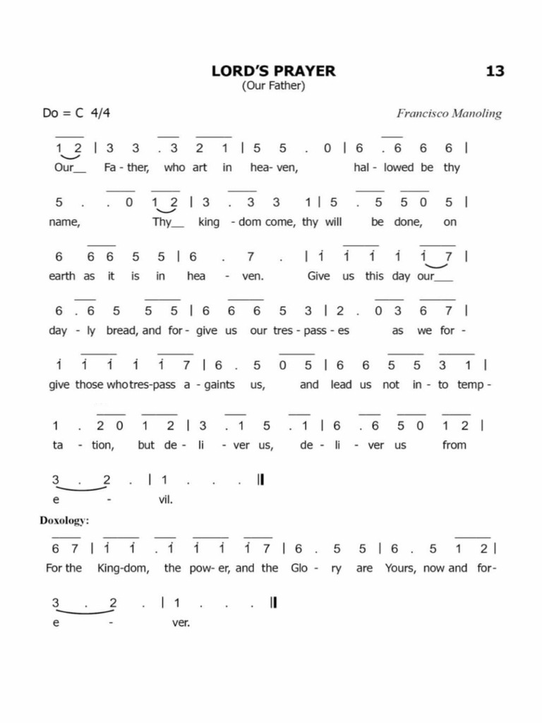 The Lord Prayer - Our Father Manoling | PDF