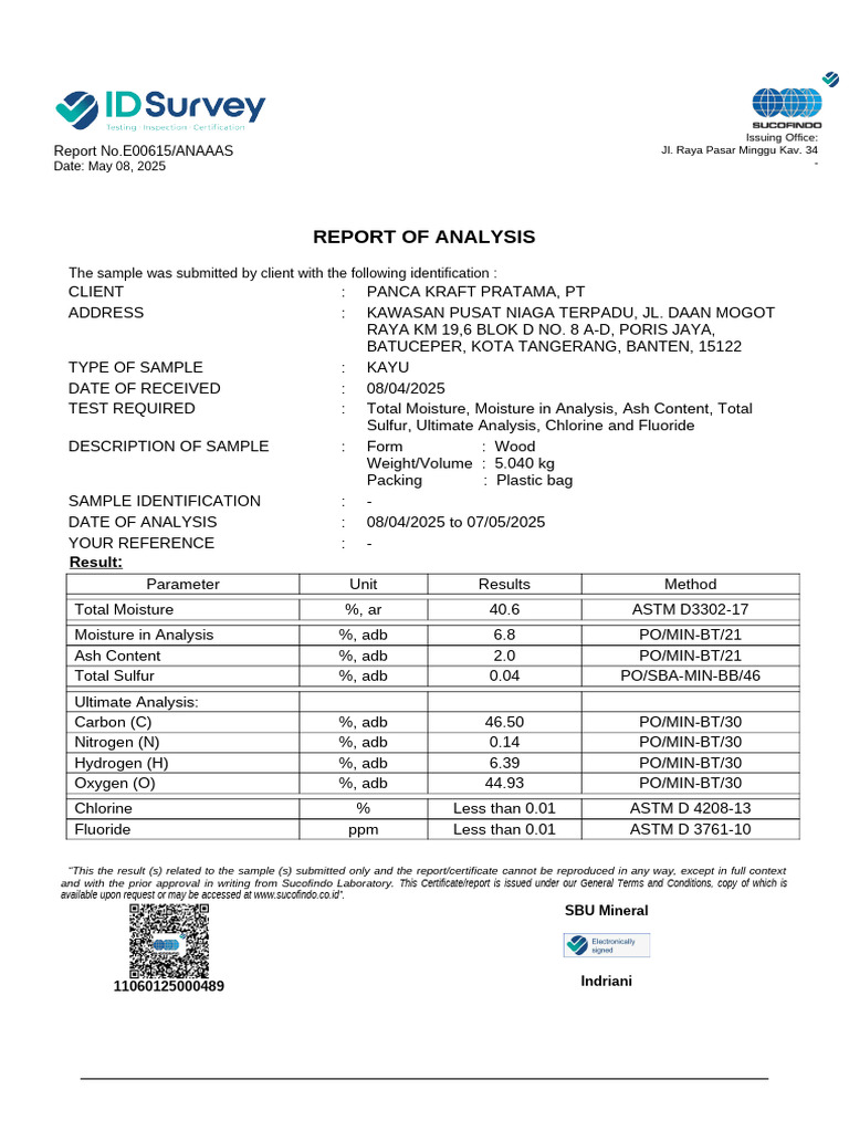 BSSN Merge Ecertificate 11060125000489199540678 | PDF | Industrial Gases | Sets Of Chemical Elements