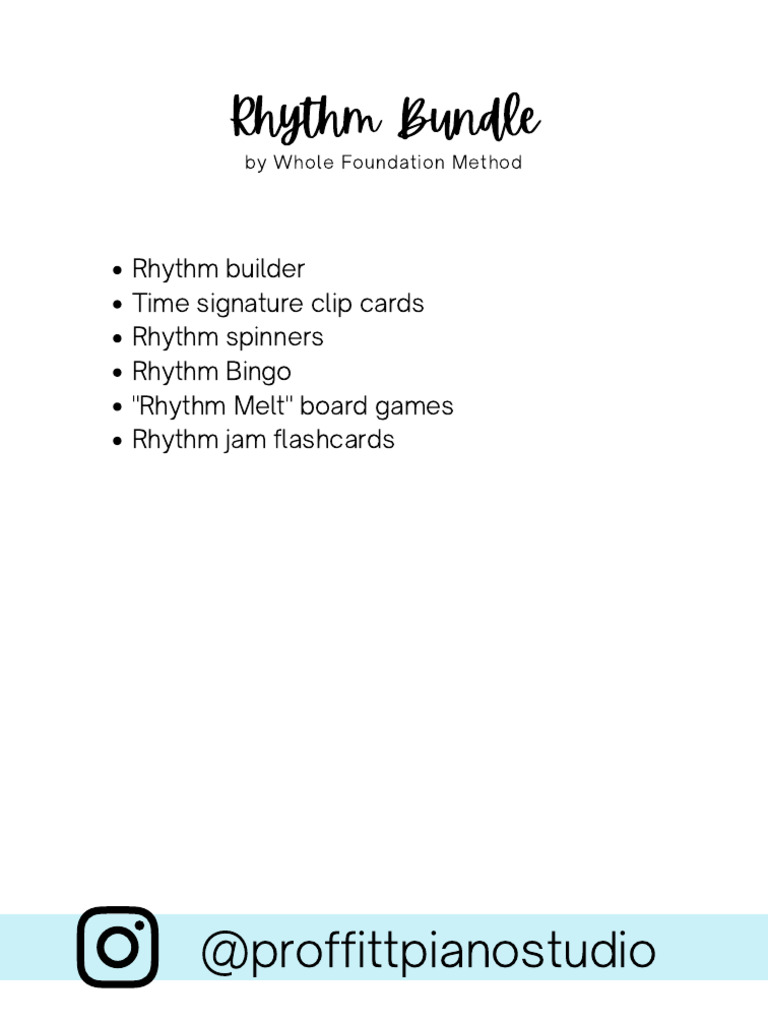 Beginner Rhythm Bundle WFM | PDF