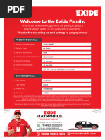 Exide Battery Warranty Registration Guide | PDF | Business