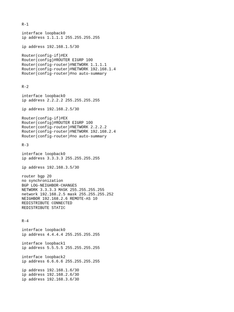 EIGRP - EIGRP - BGP | PDF