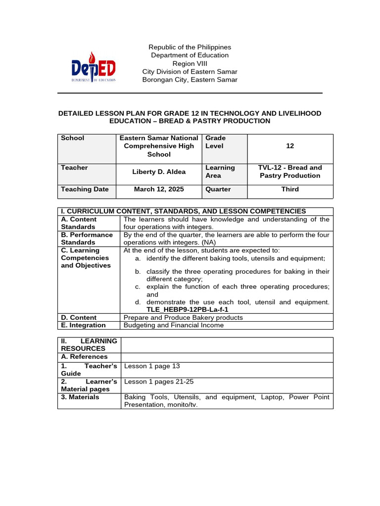 Demo Teaching Liberty LP VL BPP 2 1 | PDF | Baking | Cakes