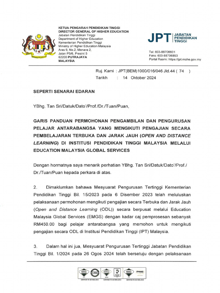 Utf-8surat Garis Panduan Odl | PDF