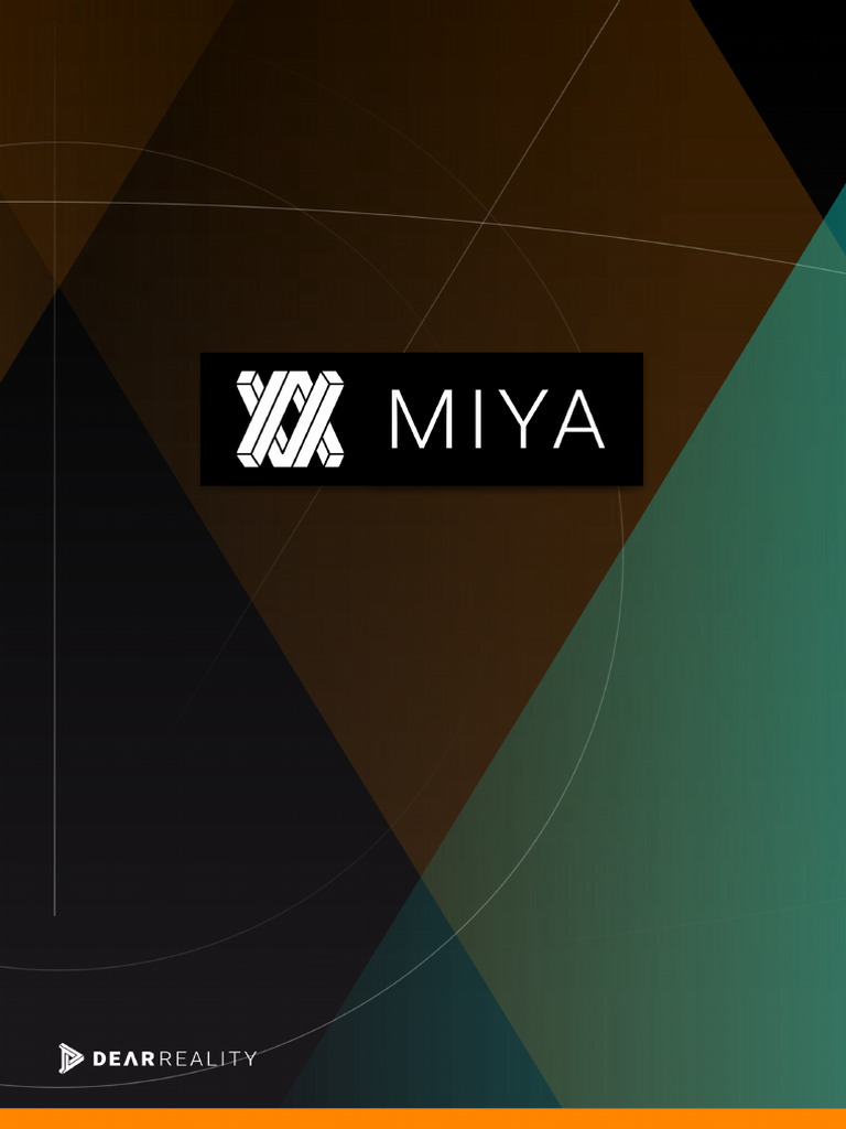 Dear Reality MIYA Manual | PDF | Wavelet | Computer Engineering