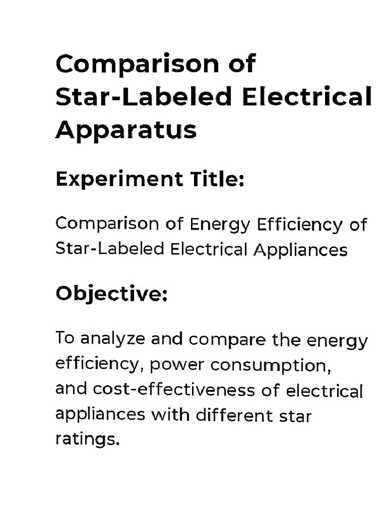 Exp-4 Identify Star Labeled Electrical Apparatus and Compare The Data ...