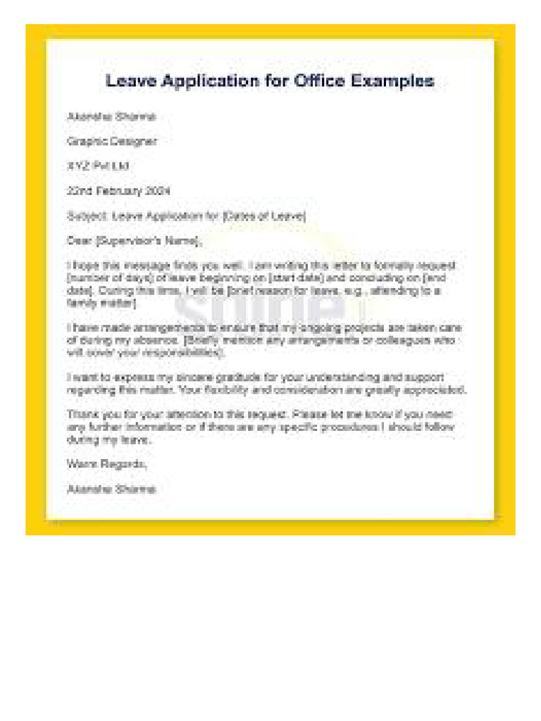 Leave Application 2 | PDF