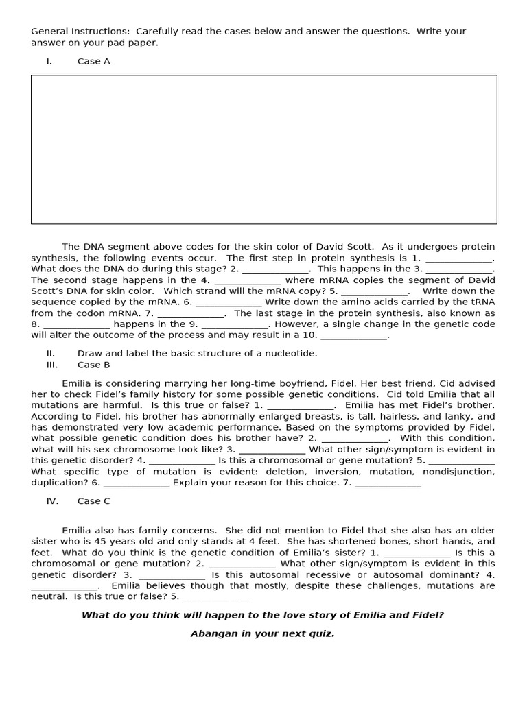 G10 - Concept Check 2 - Protein Synthesis Disorders | PDF | Translation ...