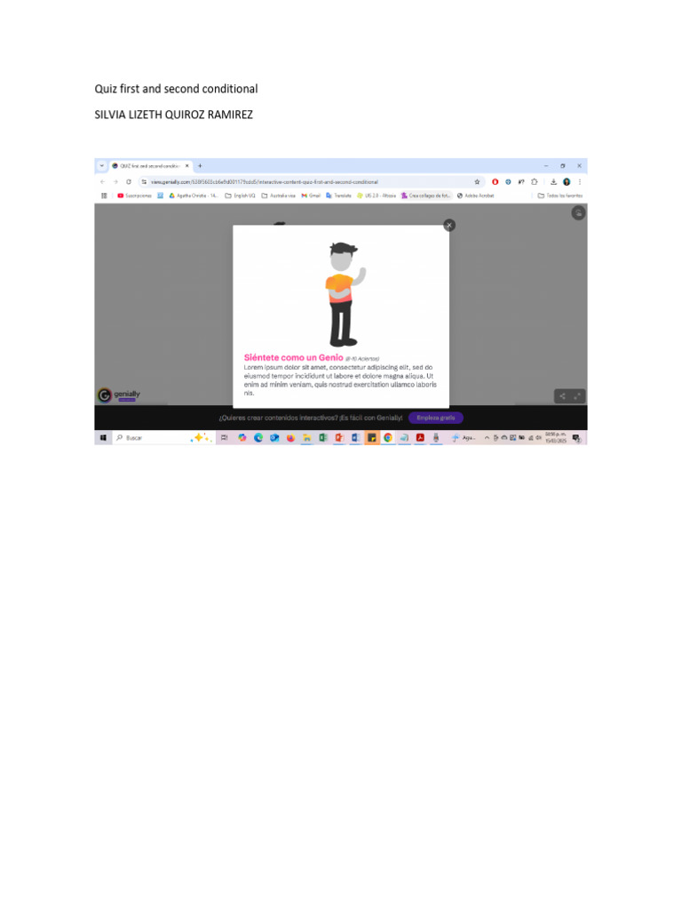 Quiz First and Second Conditional | PDF