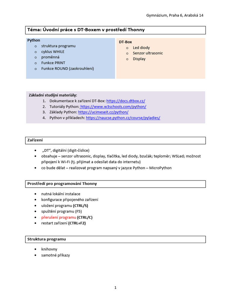 DT_první lekce | PDF