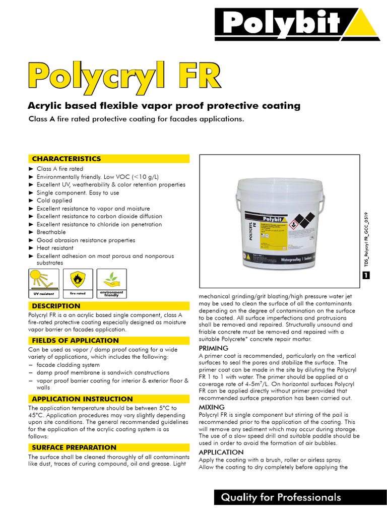 Polycryl FR: Vapor Proof Coating Guide | PDF | Physical Sciences ...