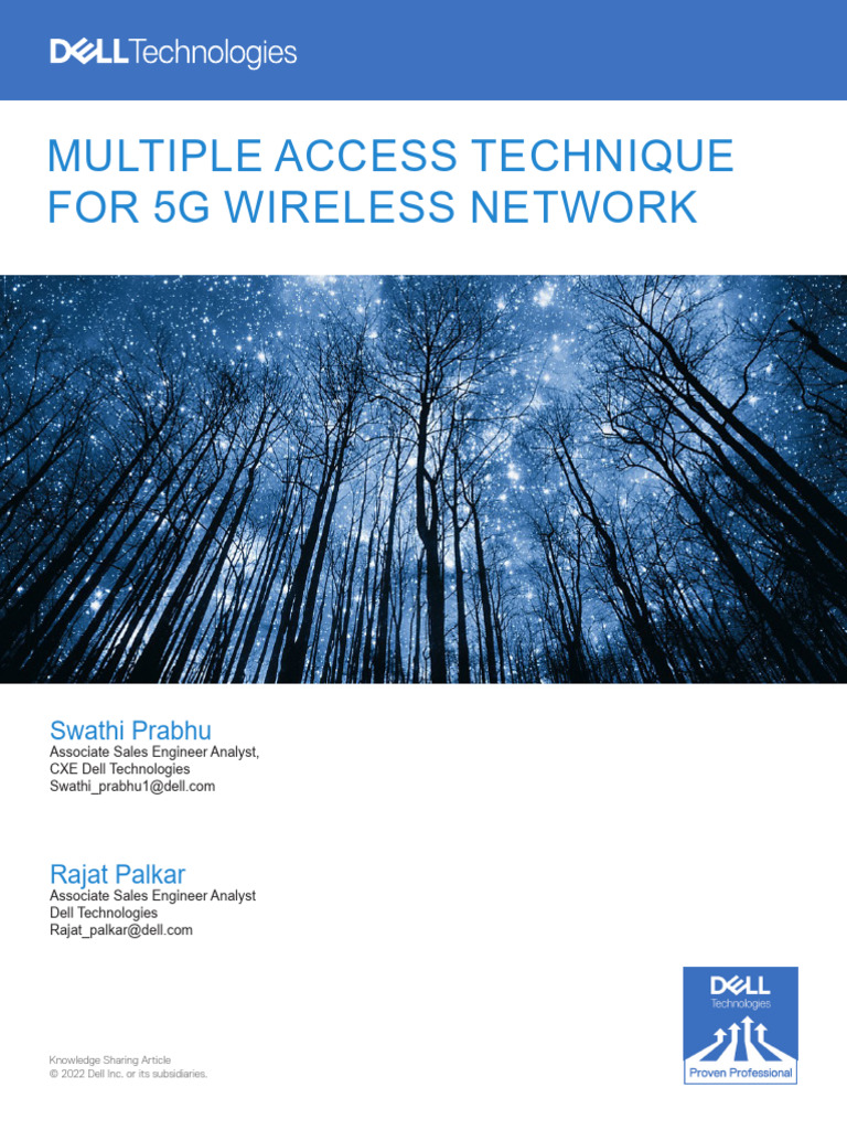 2022KS Prabhu-Multiple Access Technique 5G Wireless Network | PDF | Channel Access Method ...