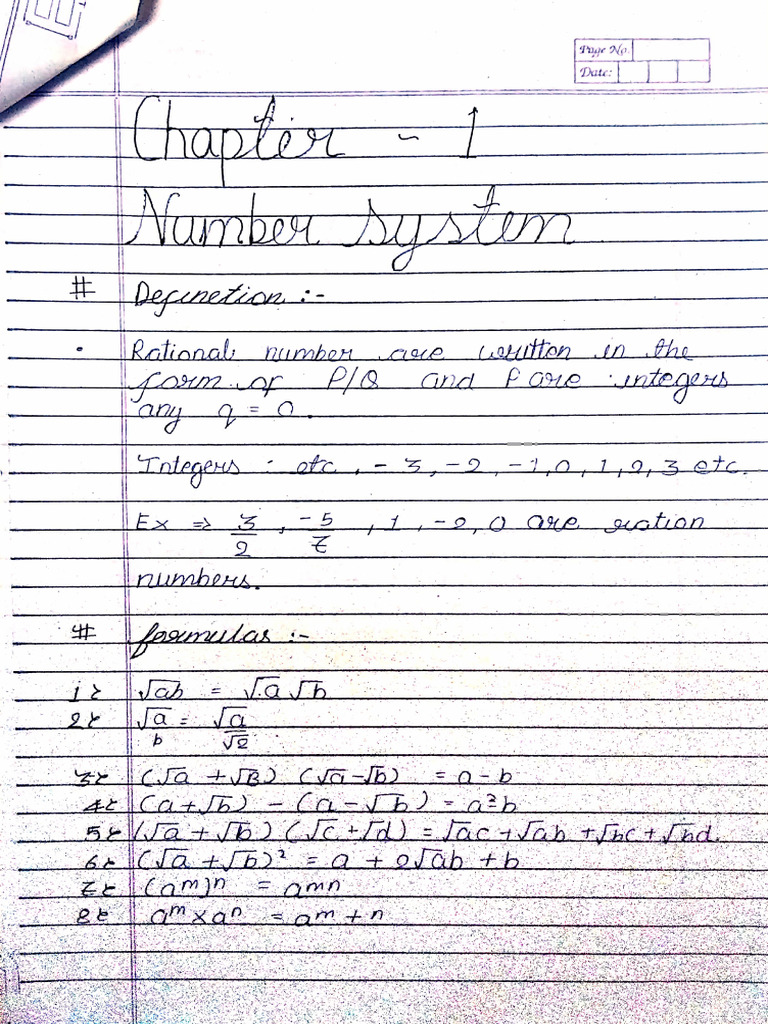 Formula File of Mathematics Class 9th | PDF