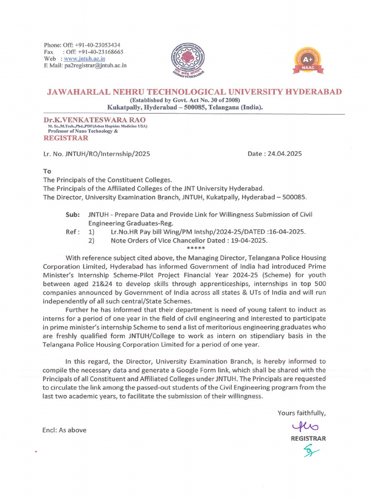 Internship For CIVIL Engineering Students | PDF