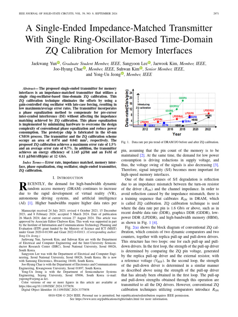 JSSC24 SHKim A Single-Ended Impedance-Matched Transmitter With Single ...