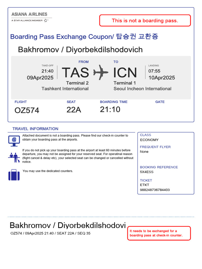 BoardingPass For Printing | PDF | Airport Security | Airport