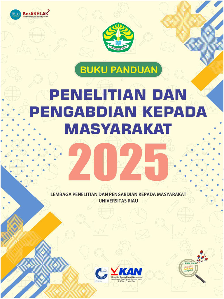 Buku Panduan Penelitian Dan Pengabdian DIPA UNRI 2025 | PDF