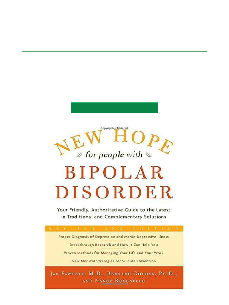 Popular Pick New Hope For People With Bipolar Disorder Revised 2nd ...