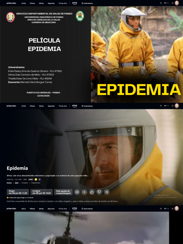 Árbol de Problemas de La Película Epidemia - 1995 | PDF