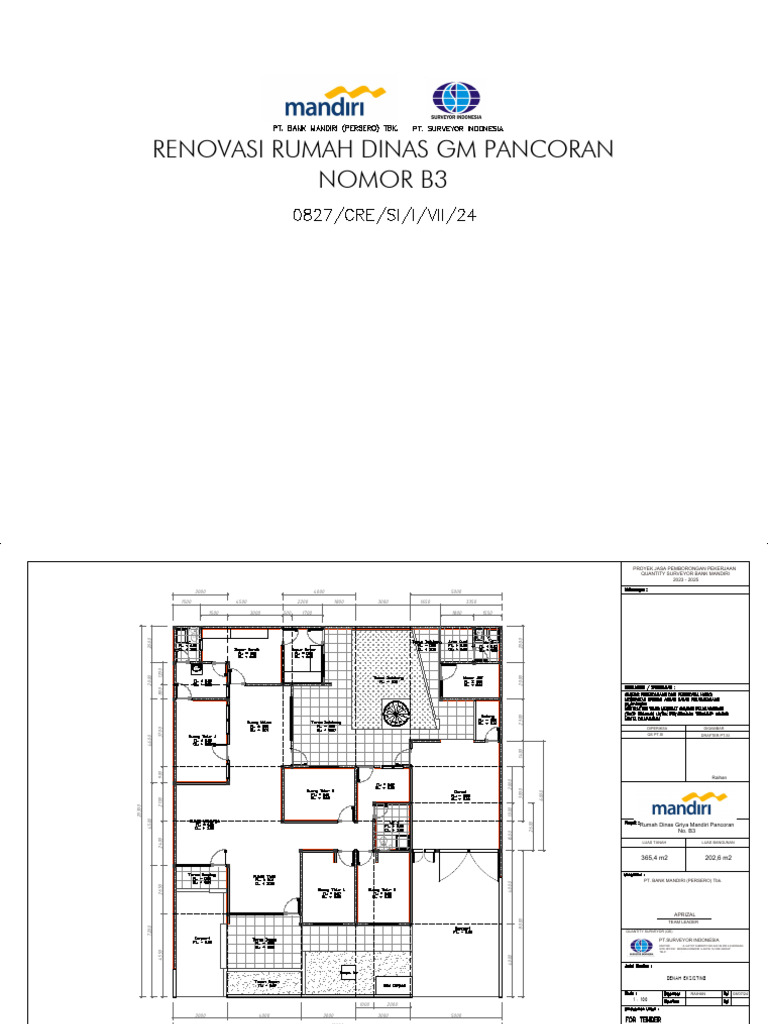 0827 - Denah Eksisting Pancroan No. B3 | PDF
