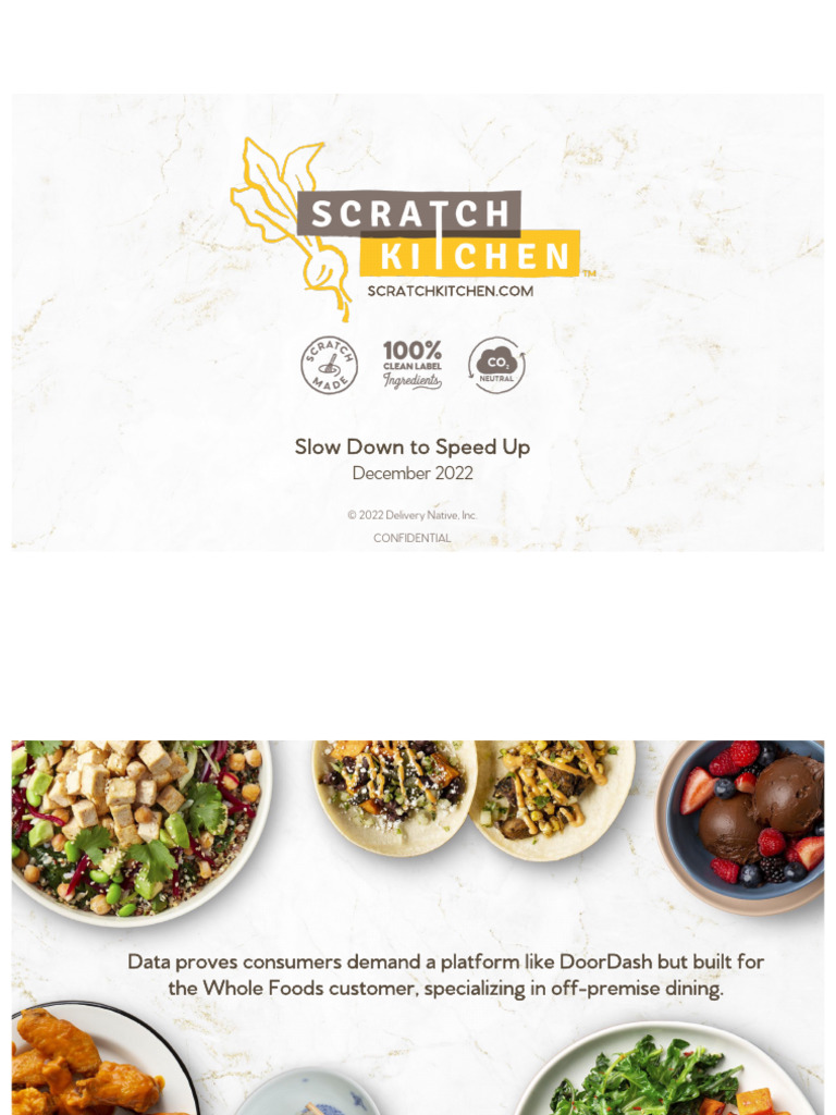 Scratch Kitchen Pitch - Teaser - PITCH - DECK - 1674100395 | PDF ...