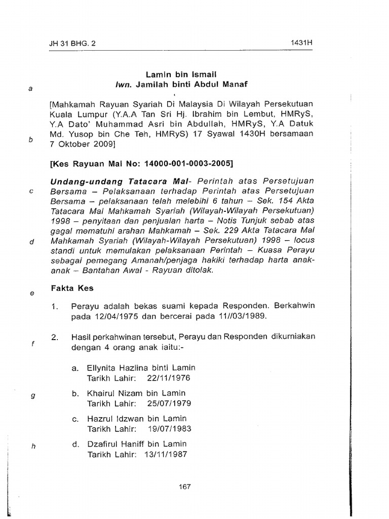 LAMIN BIN ISMAIL LWN JAMILAH BT ABDUL MANAF | PDF