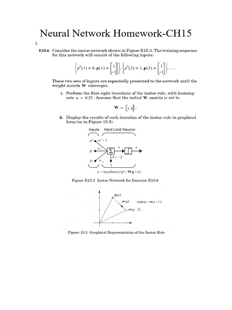 Neural Network Homework-CH15-11302 | PDF